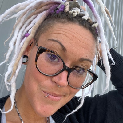 Wool Dreadlocks Dreads DE Extensions Lilac Pink Pastel White Braid Mix ...