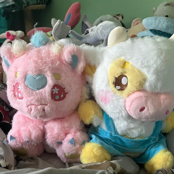 Sunshine the Lemon Cow Plush Kawaii Gift for Kids Cottagecore Stuffed ...