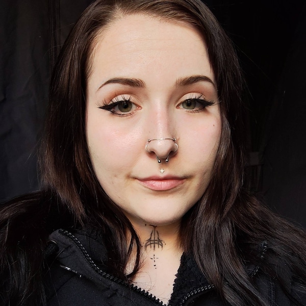 Box Nose Chain, Box Chain, Dainty Box Chain, Dainty Nose Chain, Silver ...