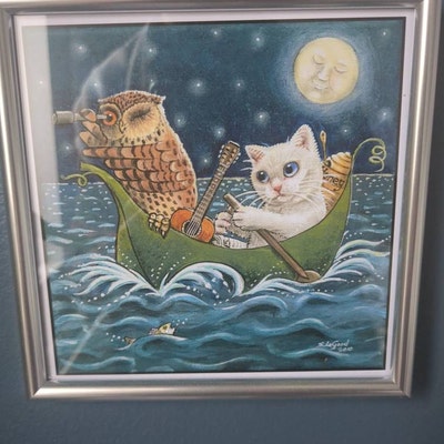 SIAMESE CAT Witch Art Sign Kitchen HALLOWEEN From Original Painting by ...