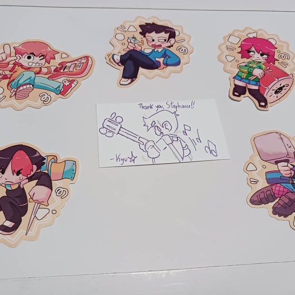 Scott Pilgrim Stickers - Scott Pilgrim, Ramona Flowers, Knives Chau ...