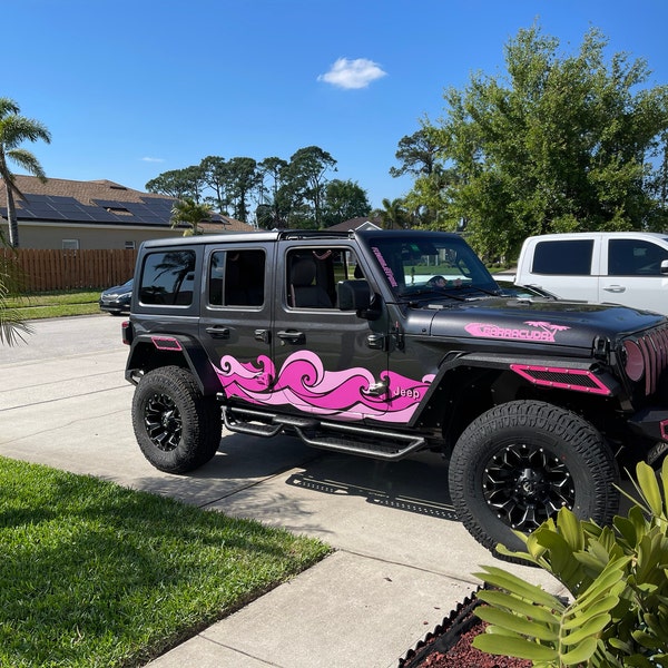 Two Tone Full Side Wave Decal - Etsy