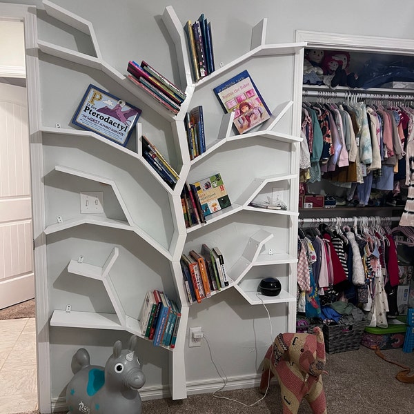 Tree Bookshelves, Tree Bookcase, Decorative Library, Wooden Book Stand ...