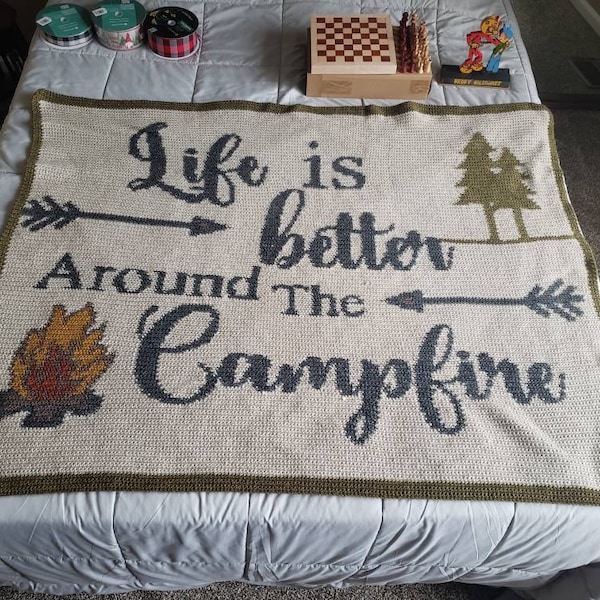 Cozy Christmas Afghan Bobble Stitch Crochet Pattern, Written Row by Row ...