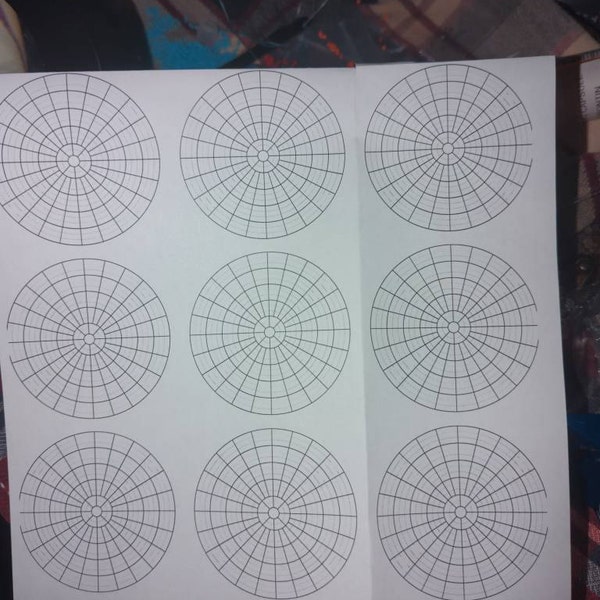 BUNDLE 4 Size Circle Graph Templates for Beading Pattern, Pdf, Svg, Png ...