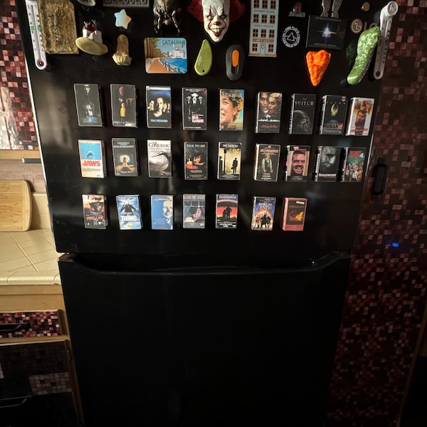 Retro VHS Mini Refrigerator Magnets Modern Recent Horror Movies Classic ...