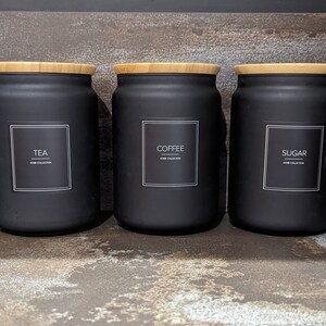 44 Kitchen Essential Labels Bundle White Home Storage Labels Square ...