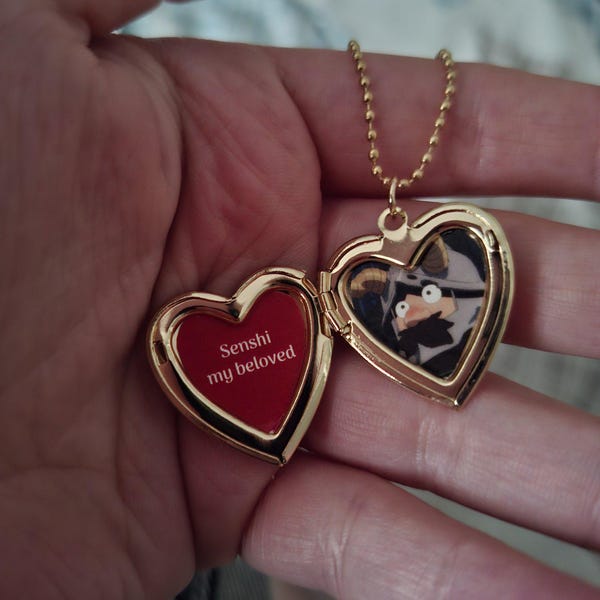 Dungeon Meshi Heart Locket Necklace - Etsy