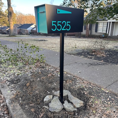 Post Mounted Mailbox Aluminum Mailbox Post Mailbox Pole Metal Mailbox ...
