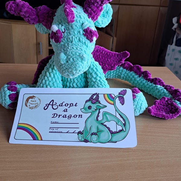 Baby Snuggle Dragon Crochet Pattern PDF, Crochet Dragon PATTERN ...