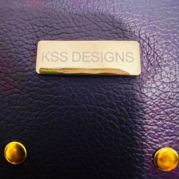 Metal "handmade" Bag Purse Labels, Rectangle/oval Multiple Colors ...