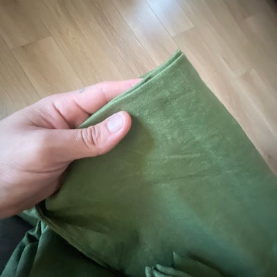 Chartreuse Green Linen Coverlet With or Without Filling Softened Linen ...