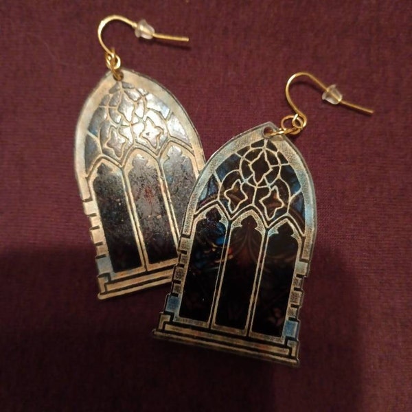 Translucent Stained Glass Window Earrings - Etsy