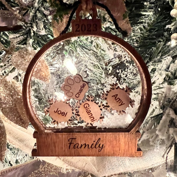 Personalized Snow Globe Christmas Ornament: Custom Family Gift 2025 - Etsy