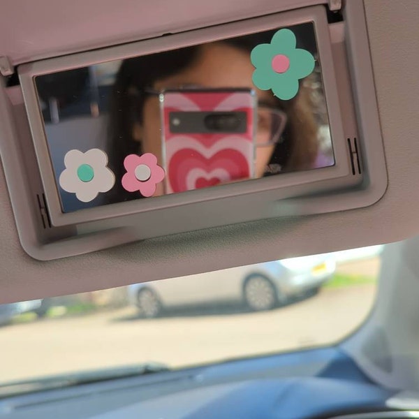 Retro Flower Mirror Decal, Car Sticker, Mirror Sticker, Mirror Decal ...