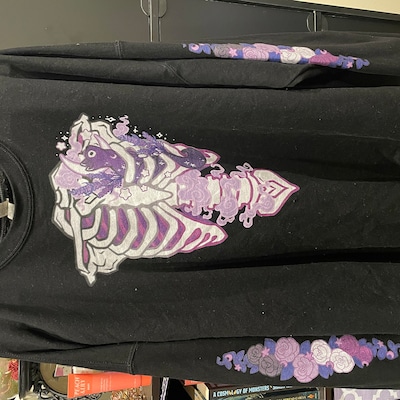 Asexual Subtle Pride Ribcage Sweatshirt Ace Flag Sweater, Ace Pride Cat ...