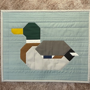 Mallard Duck Animal Camping Hunting Quilt Block PDF Pattern ...