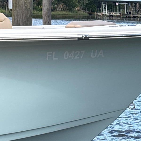 Set of 2 Watercraft Registration Numbers 3 INCH Lettering Vinyl Boat ...