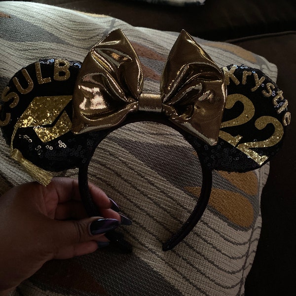 Personalized Minnie Mouse Graduation Ears Graduation Hair Accessories ...