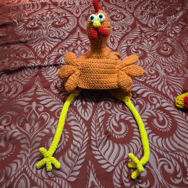 Crochet Pattern Chicken Hat/ Chicken Hat Pattern/ Spring Chicken Hat ...