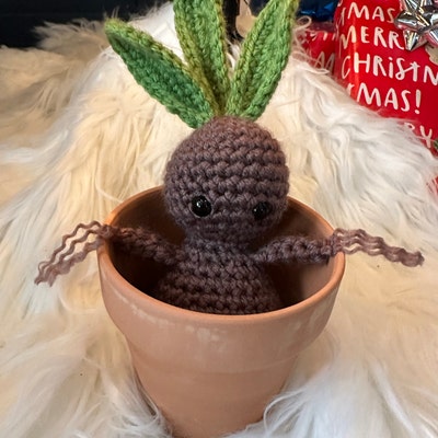 Mandrake Crochet Pattern Amigurumi Wizard Plant DIY PDF, English 2 Head ...
