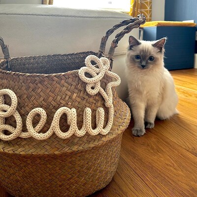 Knitted Mothers Day Sign Wire Word Cord Knit Rope Mothers Day Gift for ...