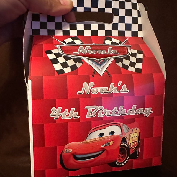 Cars Birthday Gable Boxes- Cars Birthday Party- Cars Birthday Bags ...