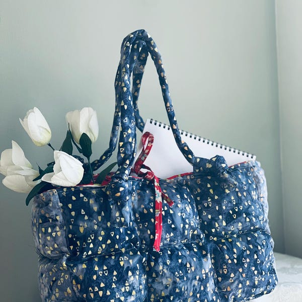 Quilted Cloud Bag Sewing Pattern PDF: DIY Shoulder Tote Purse Tutorial ...