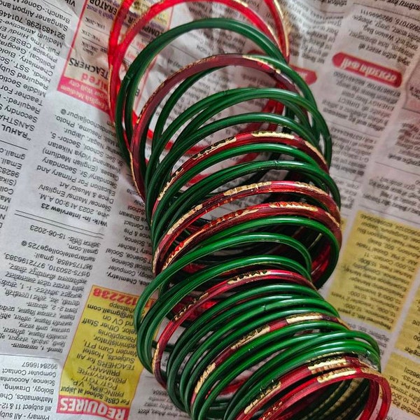 12 Pieces Multi Color Indian Costume Wedding Style Plain Glass Bangles ...