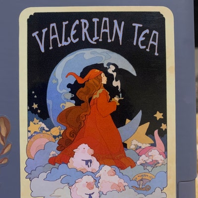 Valerian Tea Elegant Tea Lady Poster // Art Nouveau - Etsy