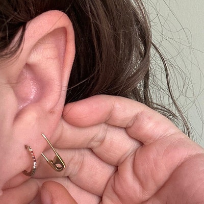 Sterling Silver 925 Safety Pin Bracelet Punk Goth Charm Safety Pin ...