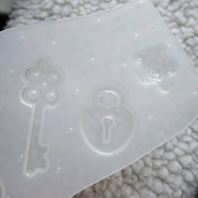 Lock and Key Mold Set Flexible Plastic Resin Mold - Etsy