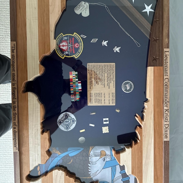 US Hardwood Military Shadow Box - Etsy