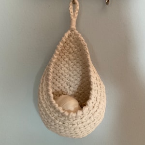 Crochet PATTERN, Teardrop Basket, Hanging Basket, Storage Basket ...