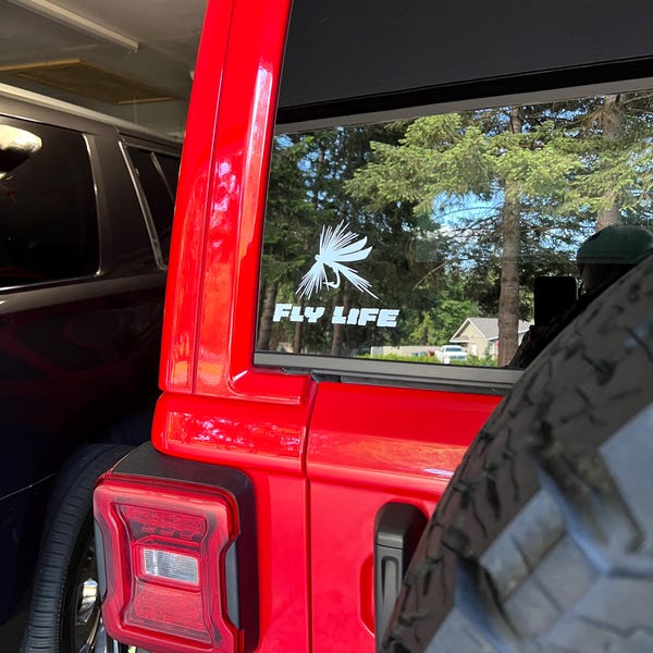 Fly Vinyl Decal, Fly Fishing Decal, Fly Fishing Vinyl Sticker, Fly ...