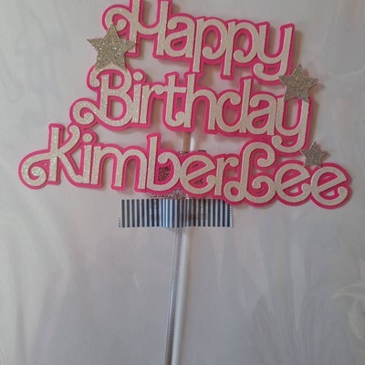 Happy Birthday Cake Topper Fashion Doll Girl Topper Doll Party ...