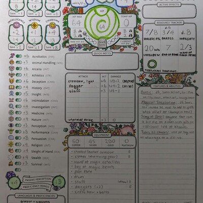 Dnd 5e Campaign Diary: Character Journal PDF for Dungeons and - Etsy