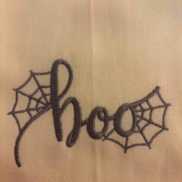 Halloween Boo Embroidery Design - 7 Sizes Formats: Dst Exp Hus Jef Pes ...