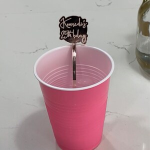 Personalized Drink Tags With Pressure Clip. Party Drink Tag - Etsy