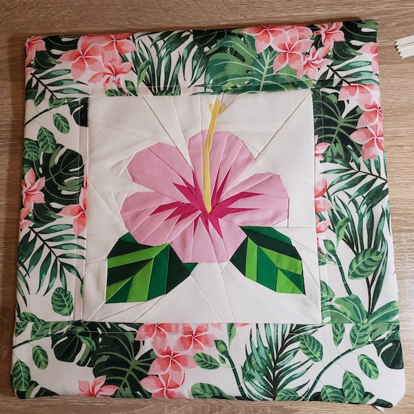 Hibiscus Flower Quilt Block: Foundation Paper Piecing Pattern (PDF ...