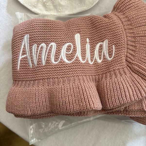 Ruffle Baby Blanket / Soft Custom Personalized Baby Blanket ...
