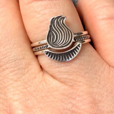 Stacking Ring Sterling Silver Rings Tribal Rings Unique Rings Boho ...