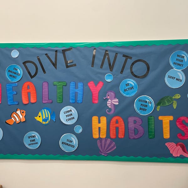 Mental Health Bulletin Board Kit, Mental Wellness Habits, Classroom ...