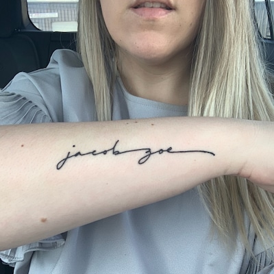 Simple Elegant Tattoo Design Custom Writing Tattoo by Pasadya - Etsy