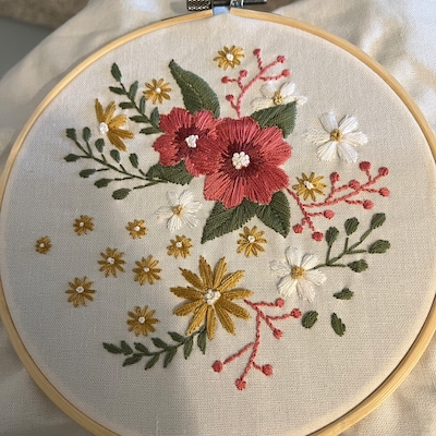 Pocket Flower Embroidery Pattern-pdf Embroidery Pattern - Etsy