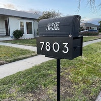 Corten Steel Malone Mailbox Post Mounted Mid-century Powder Coated ...
