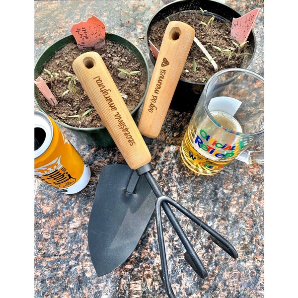 Engraved Garden Tool Set | Personalized Retirement Gift - Etsy