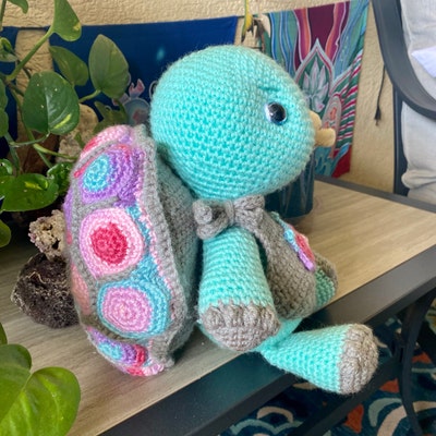 Turtle Toy Pattern, Turtle Tutorial, Mosaic Turtle, Cute Crochet Turtle ...