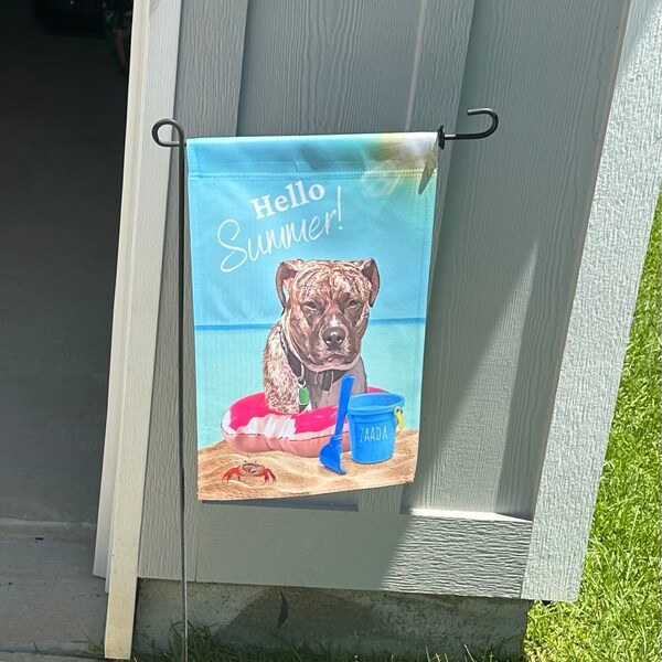 Personalized Dog Garden Flag Using Dog Photo, Custom Pet Loss 12x18 ...