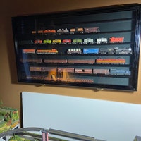 N Scale Train Display Case Model Car Cabinet Wall Rack W/ 98% UV ...